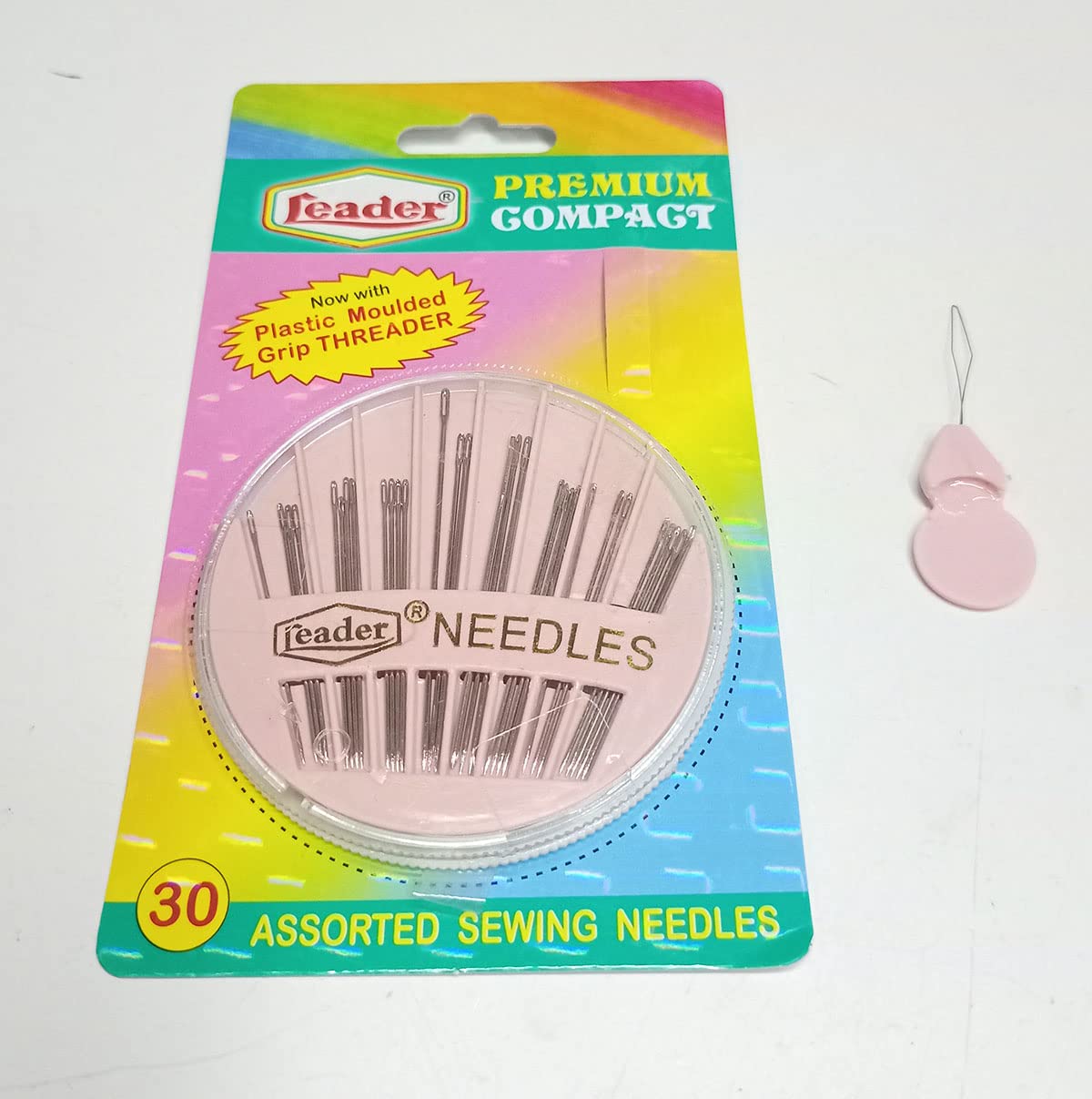 Assorted Pony Needle Compact Sewing Needles with Threader 30 Pcs Pink ...
