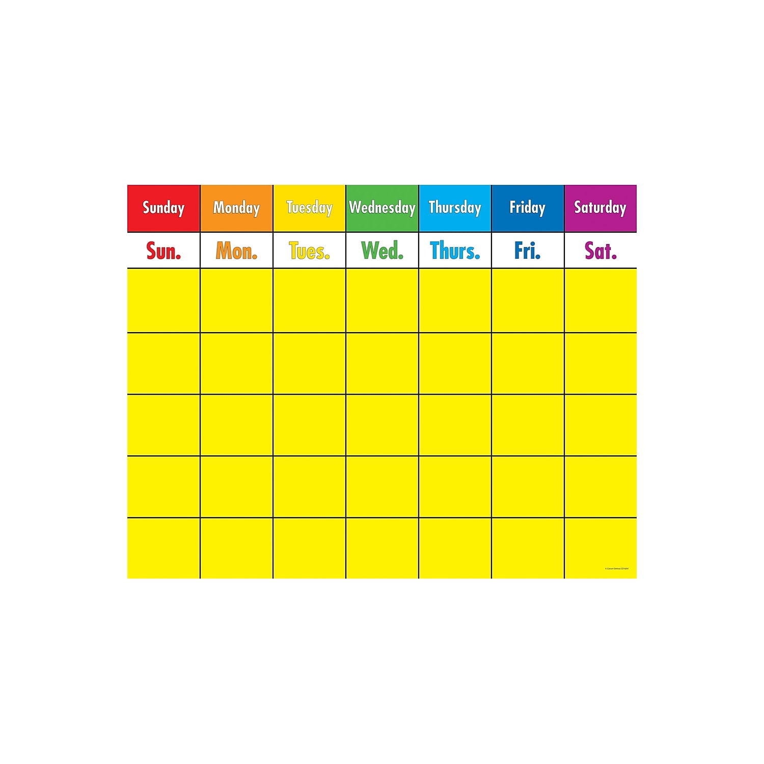 Assorted Publishers Colorful Calendar Chartlet (CD-6291) - Walmart.com