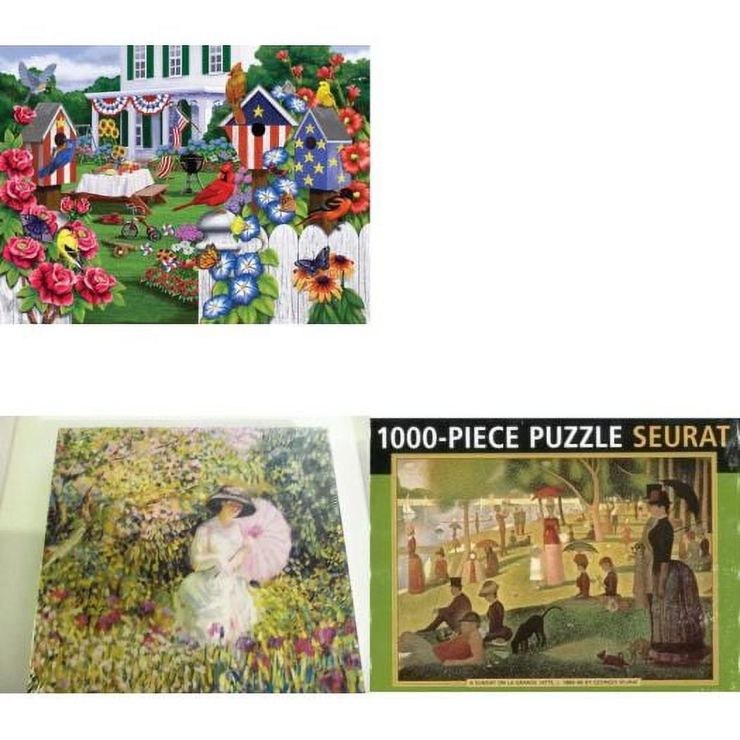 Assorted Puzzles 4 Pack Bundle: Backyard Party 300 Piece Jigsaw Puzzle ...