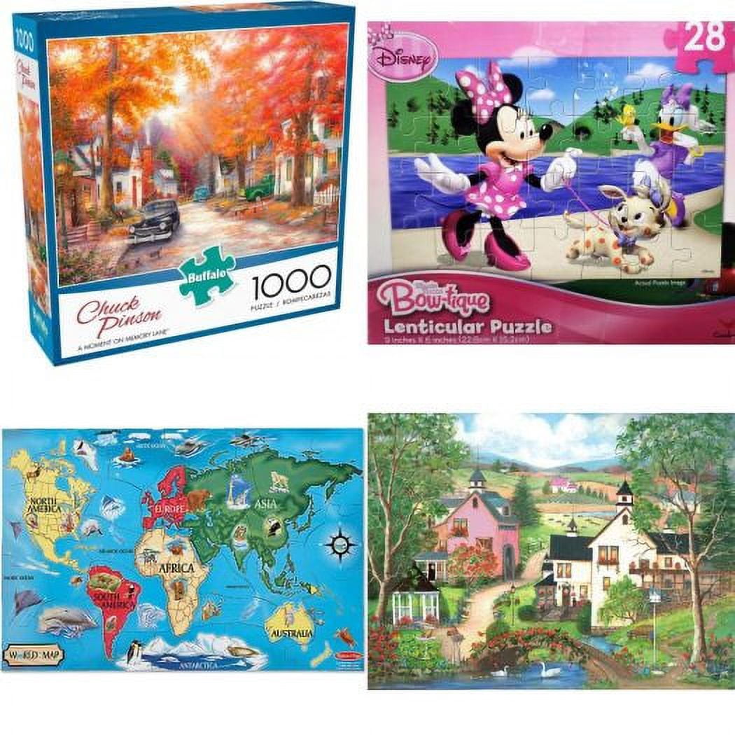 Assorted Puzzles 4 Pack Bundle: Buffalo Games - Chuck Pinson - A Moment ...