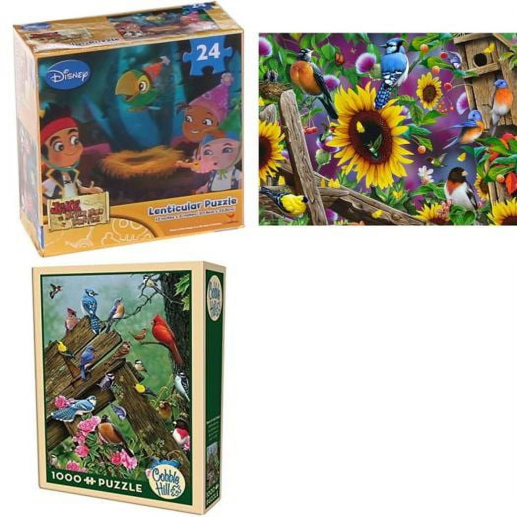 Assorted Puzzles 4 Pack Bundle: Cardinal Disney Jake and The Neverland ...