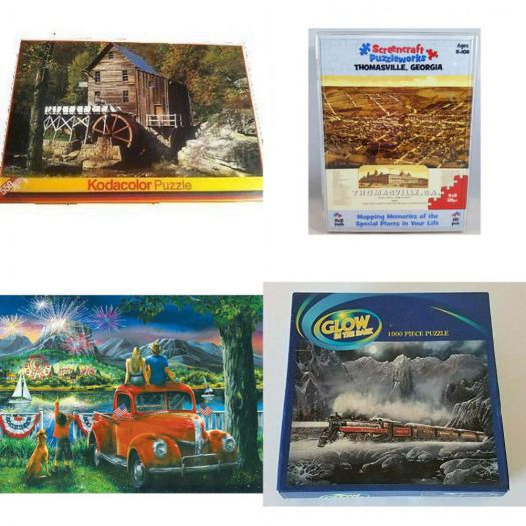 Assorted Puzzles 4 Pack Bundle: Kodacolor Puzzle - Water Wheel by Rose ...