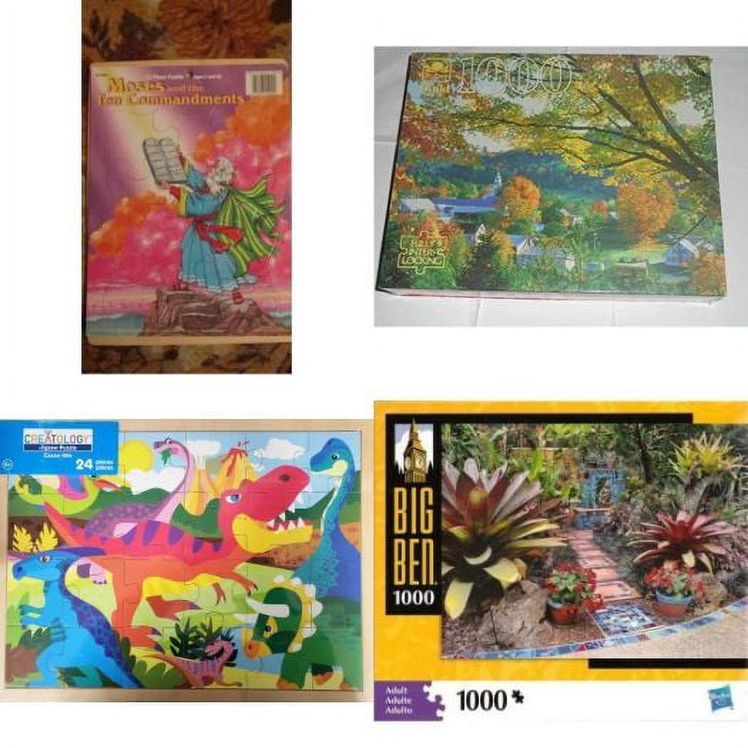 Assorted Puzzles 4 Pack Bundle: Moses and the Ten Commandments 12 Piece ...