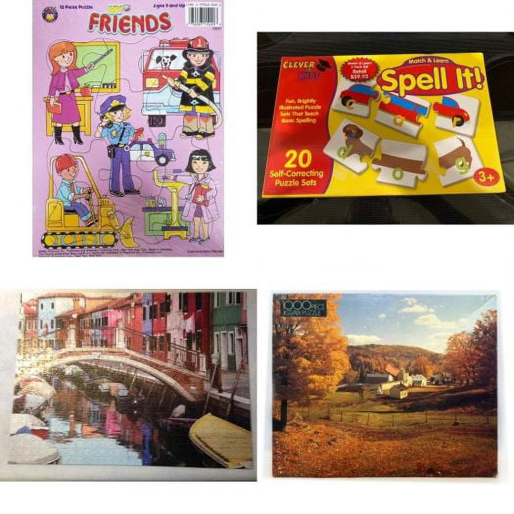 Assorted Puzzles 4 Pack Bundle: Playmore My Friends Our Heroes 12 Piece ...