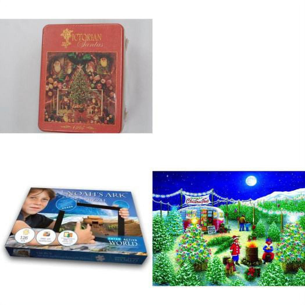 Assorted Puzzles 4 Pack Bundle: Victorian Santas 500 Piece Puzzle 1995 ...
