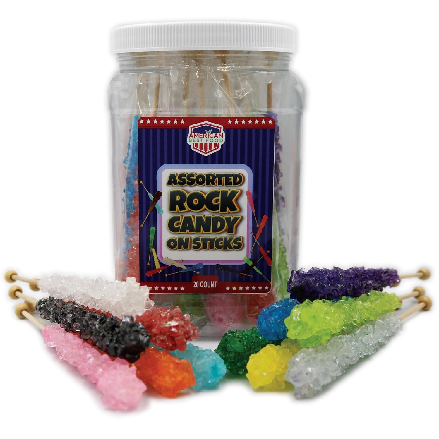 Assorted Rock Candy On Sticks (20 Count) - Walmart.com