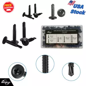 Assorted Self-Tapping Screws, 160-Piece Kit – #8 Truss Head, Durable ...
