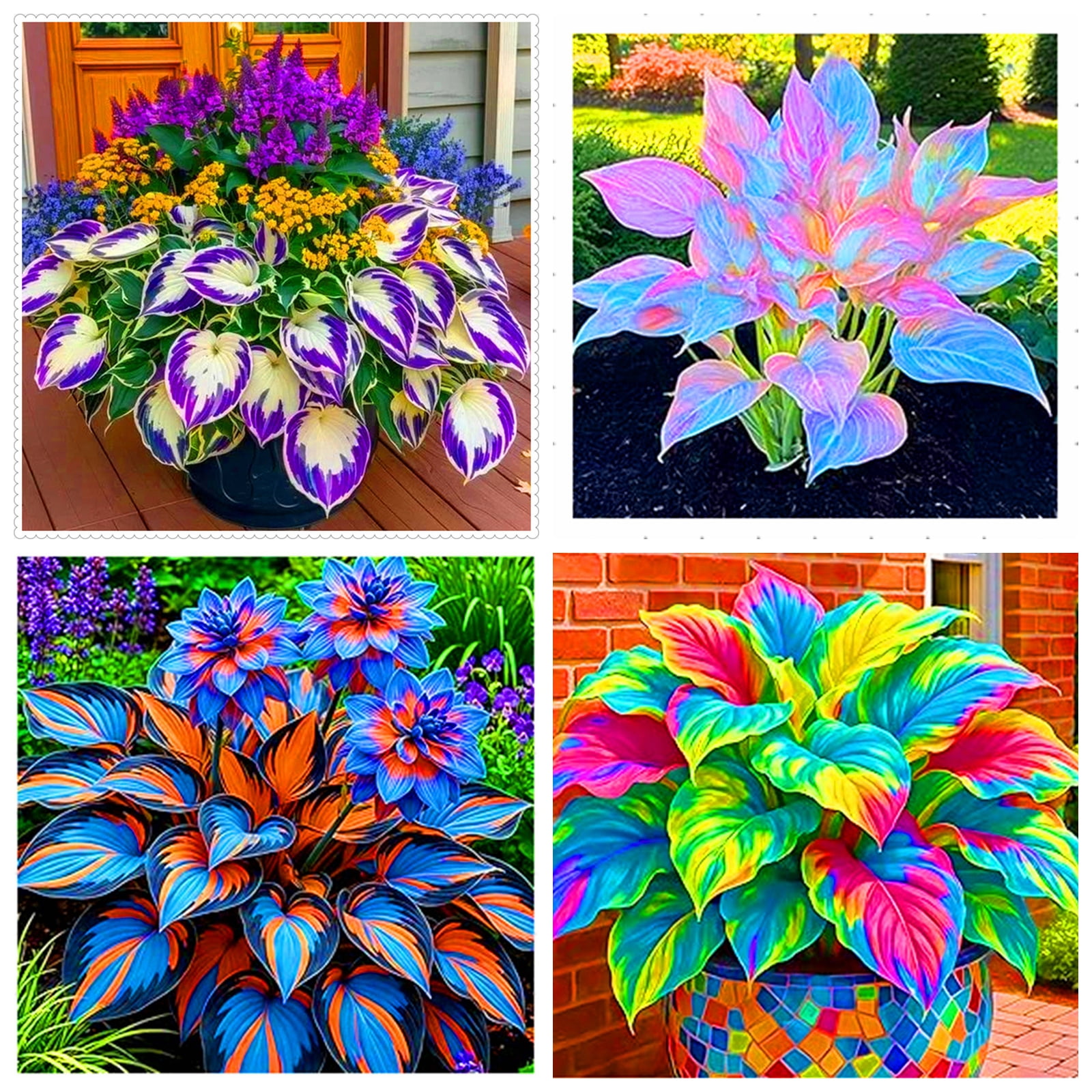 Assorted Shade Hostas Varieties for Planting-(Non-Artificial)-Easy to ...
