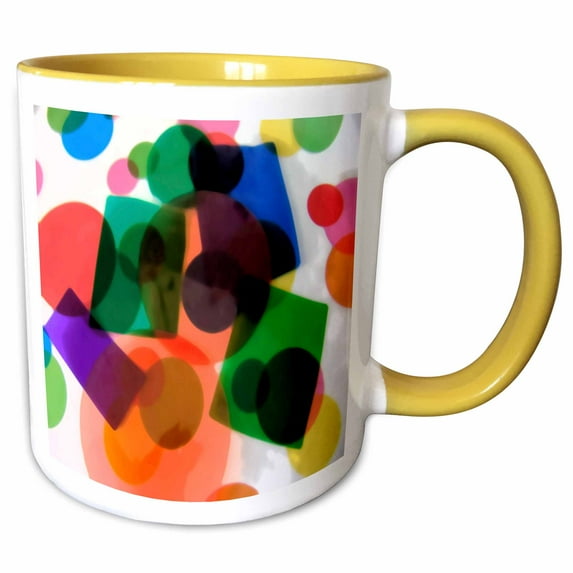 3drose, Assorted Shapes, 15oz Two-tone Yellow Mug - Walmart.com