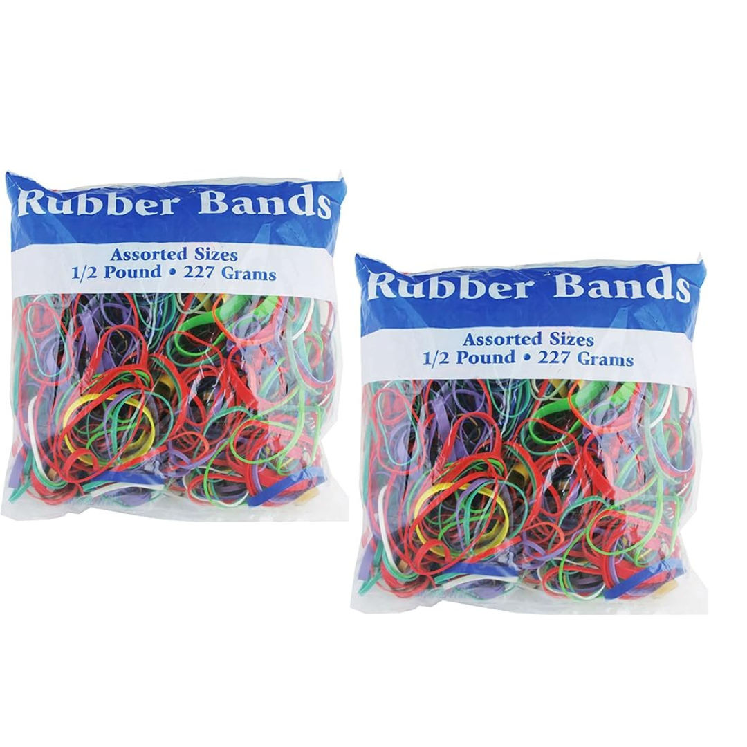 Assorted Size & Color Rubber Bands (0.5 lb) - Multi-Purpose, Crafts ...