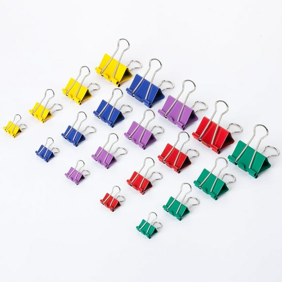- Assorted Size and Color Binder Clips, 100 pcs - Paper, Metal Clips ...