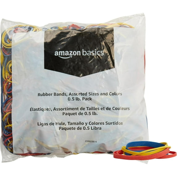 Assorted Size and Color Rubber Bands, 0.5 lb. - Walmart.com