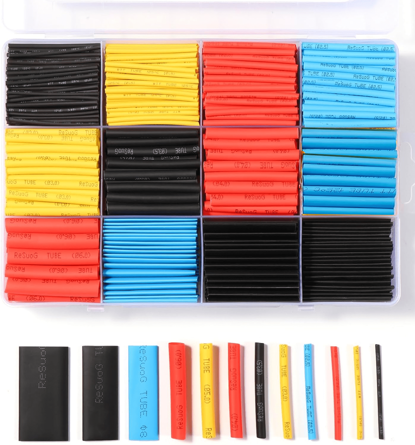 Assorted Sleeving Tube For Cable Wire Repair, Flame Retardant Heat ...