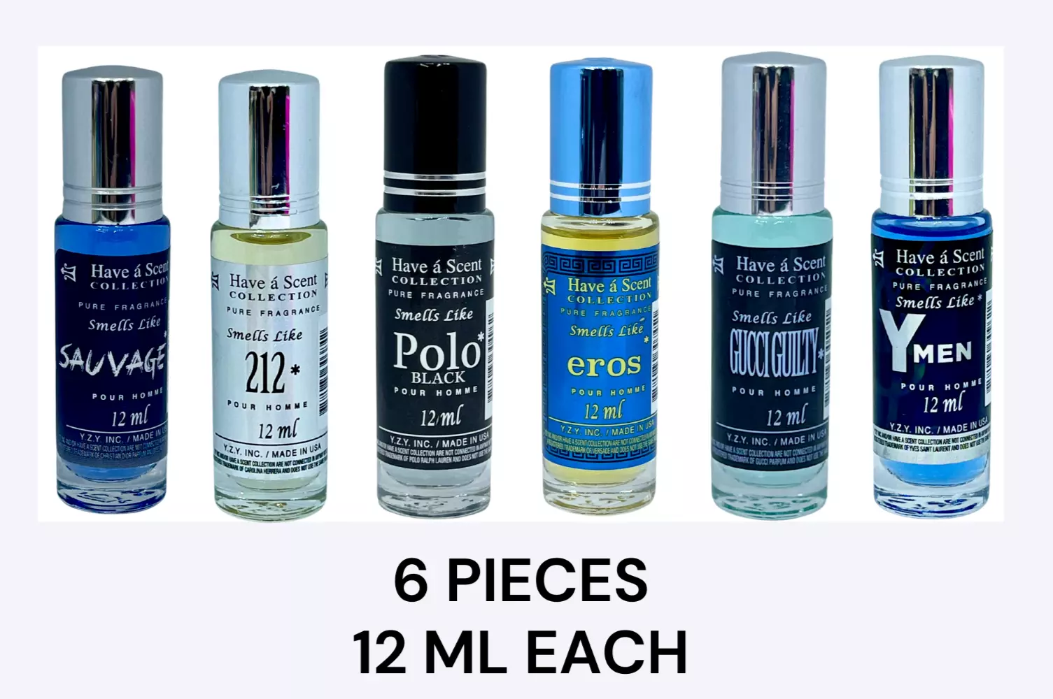 Assorted Smell Like Men Roll On Body Oil by YZY Perfume 12 Ml 6x ...