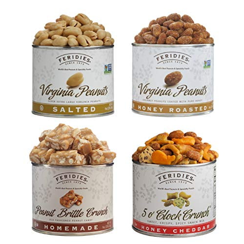 Assorted Snack Nut Gift Pack (Salted Virginia Peanuts, Honey Roasted ...