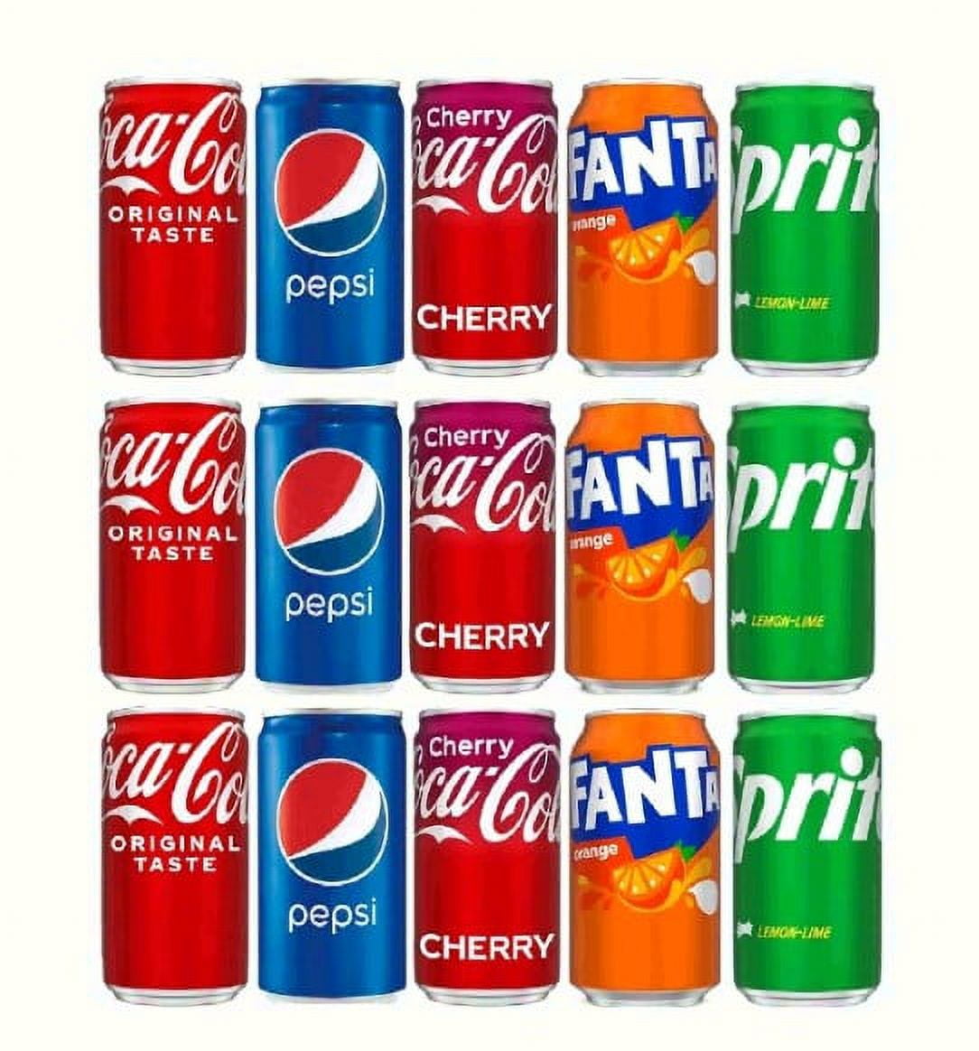 Coca-Cola Assorted Soda Mini Cans Variety Pack, Fanta, Sprite, Coke ...