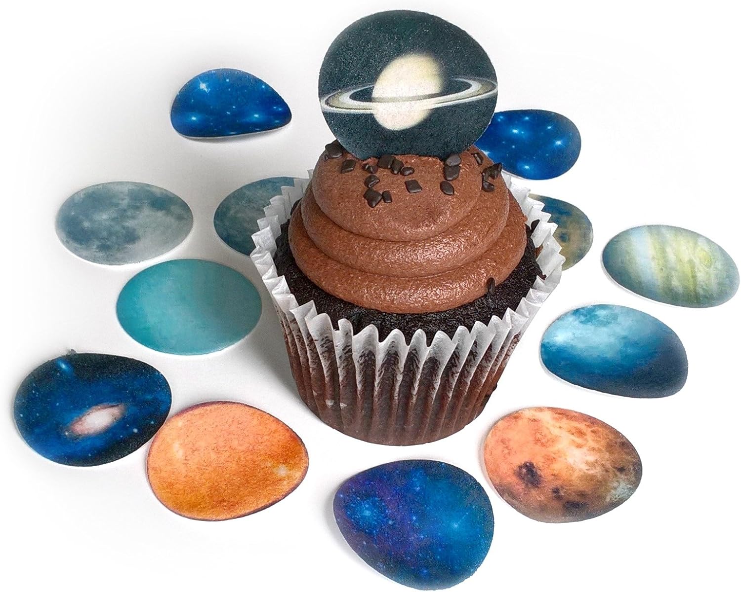 Assorted Solar System Outer Space Planets 1.5 Inch Wafer Paper Toppers ...