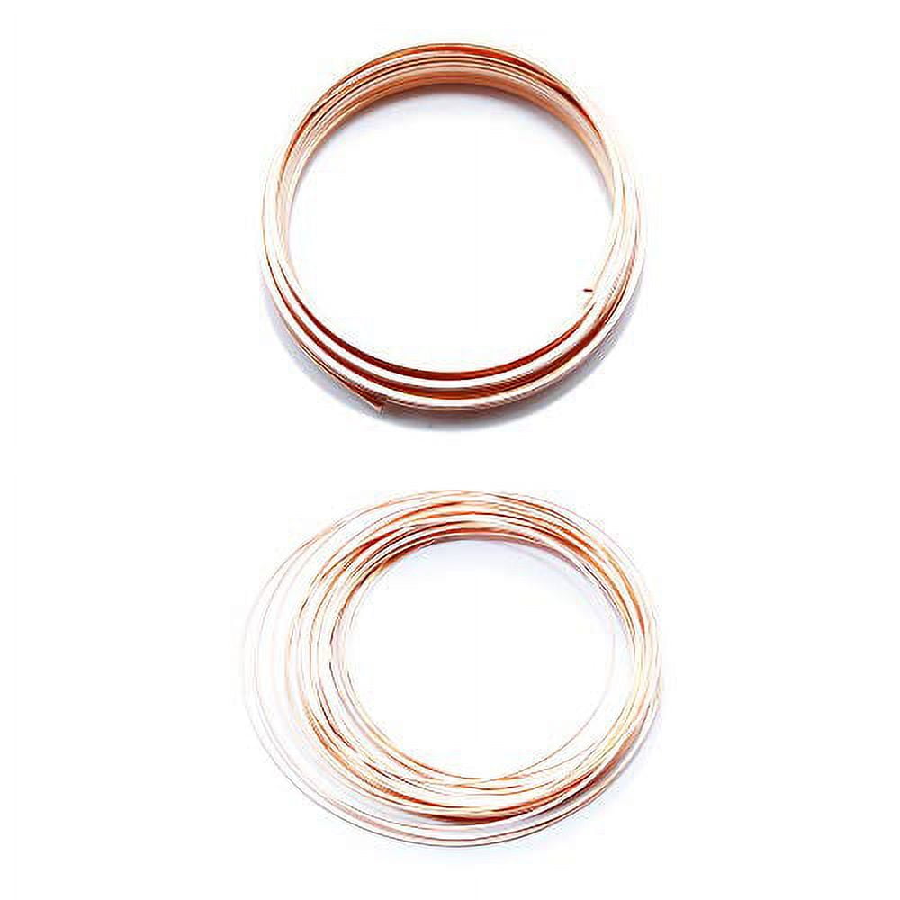 Assorted Solid Bare Copper Wire Square, Bright, Dead Soft 10 FT, Choose ...