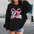Assorted Solid Color Cute Fifth Grade Print Children Hoodie Elastic ...