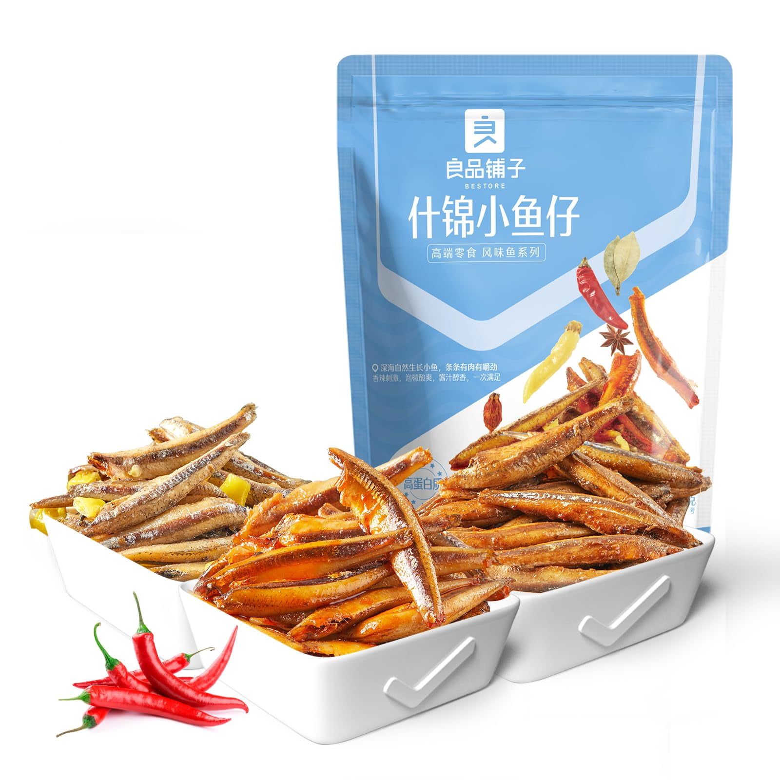 Assorted Spicy Spiced Fried Fish Sticks Seafood Snack Chinese Snacks ...
