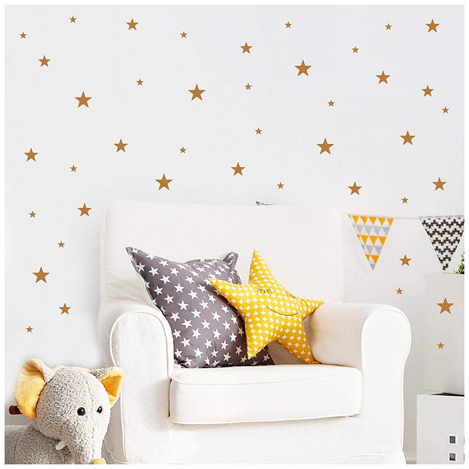 Assorted Stars set of 108 Wall Pattern Decal Vinyl Sticker Star Decals ...