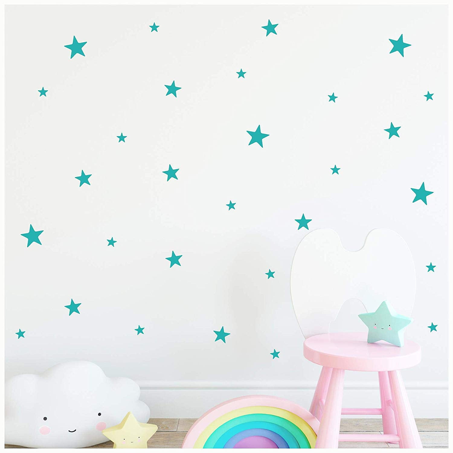 Assorted Stars set of 300 Wall Pattern Decal Vinyl Sticker Star Decals ...