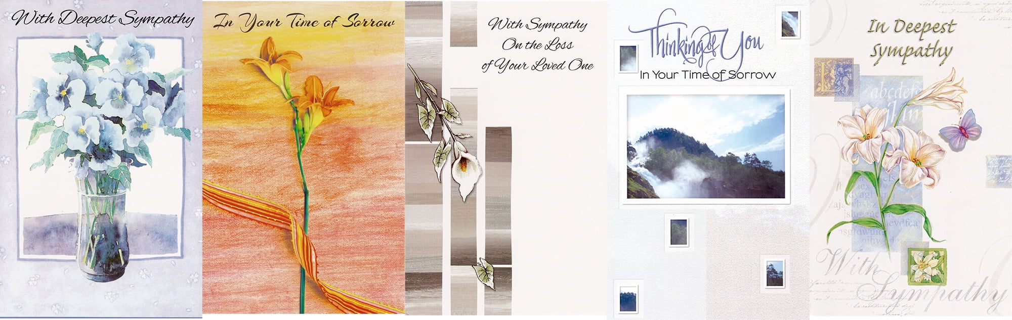 Assorted Sympathy Greeting Cards 30 Pack - Walmart.com
