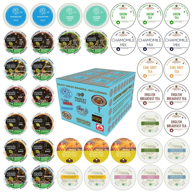 40 Count Assorted Tea Sampler Pack for Keurig K Cups Machines, Includes ...