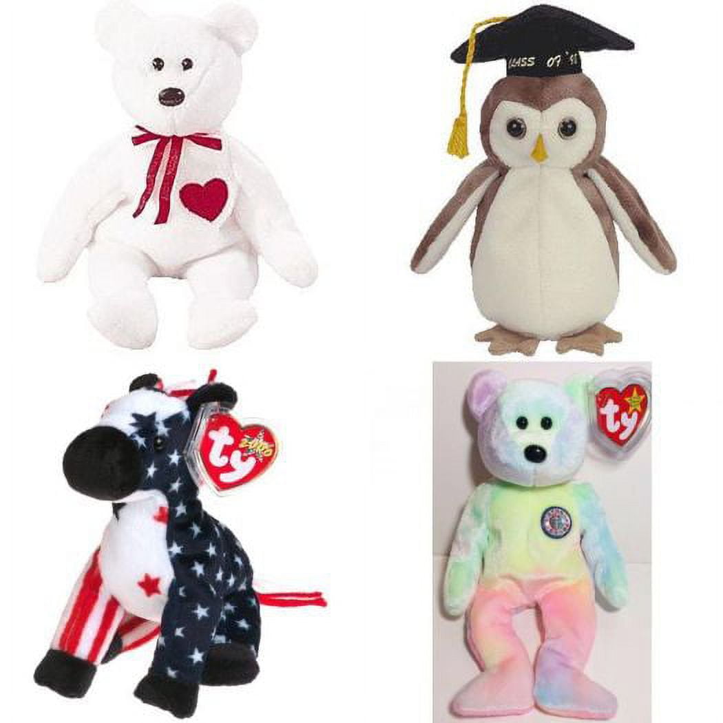 Assorted Ty Beanie Baby 4 Pack Bundle: Ty Beanie Babies Valentino The ...