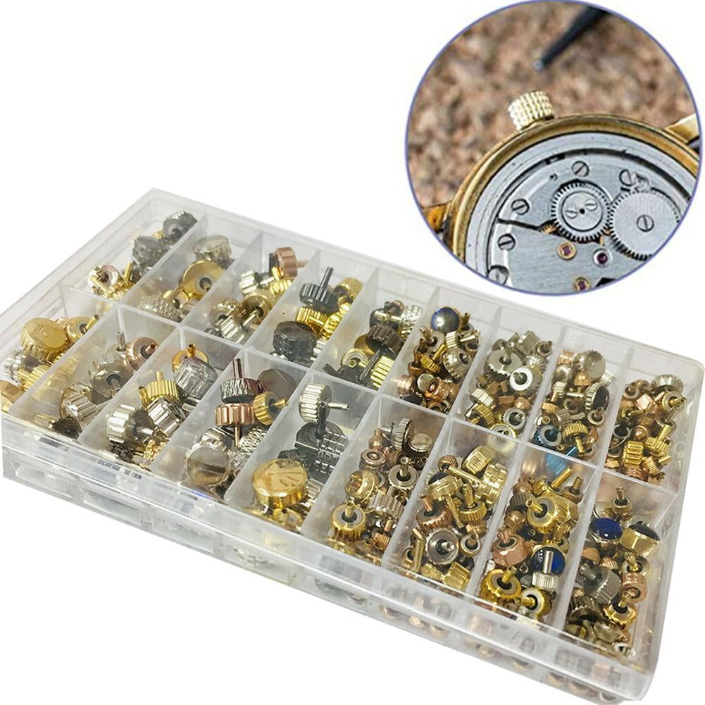 Assorted Watch Crown Parts Replacement Accessories Watch Repairing Tool ...