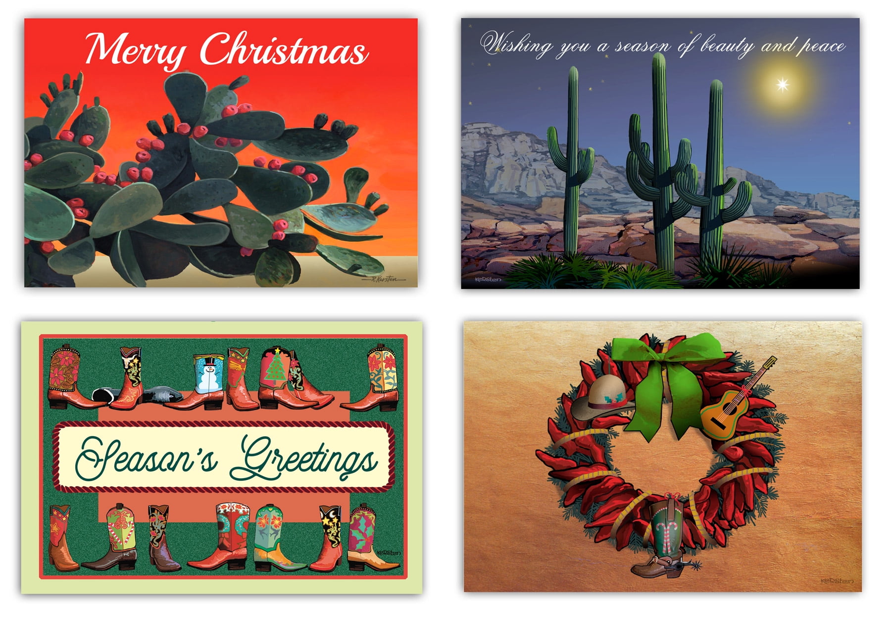 Assorted Western Postcards - 4 x 6 Western Postcards - 40 Holiday ...
