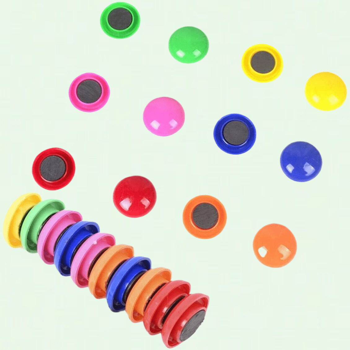 Assorted Whiteboard Magnets Set of 60, 1.18inch Round Button Fridge ...