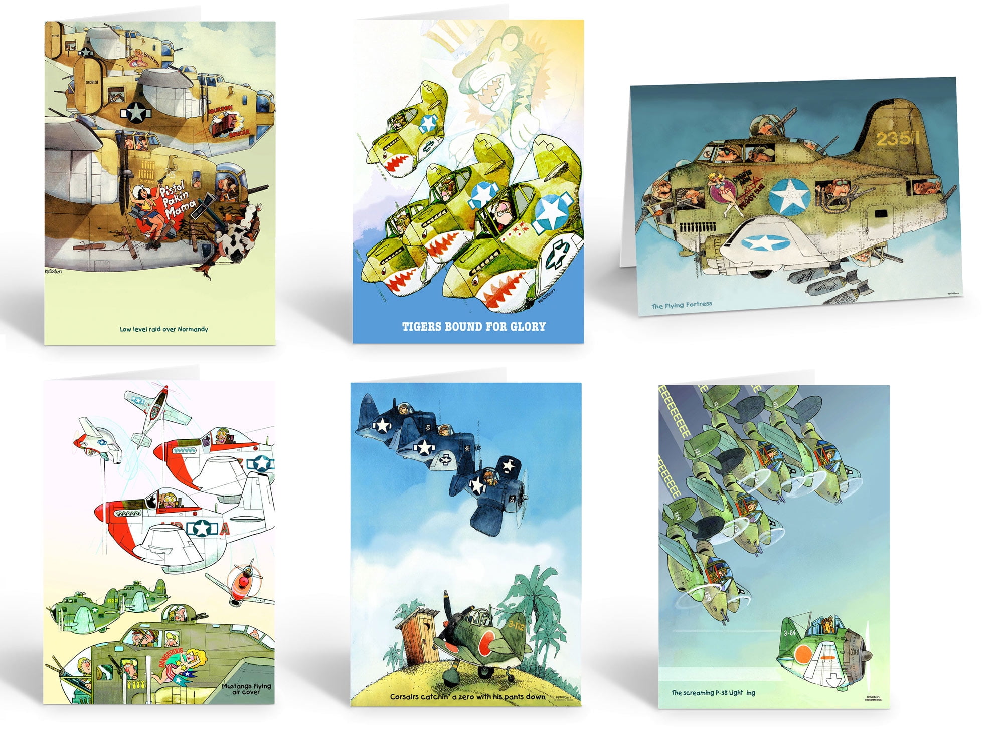 Assorted World War ll Historical Aviation Note Cards - 12 Note Cards ...