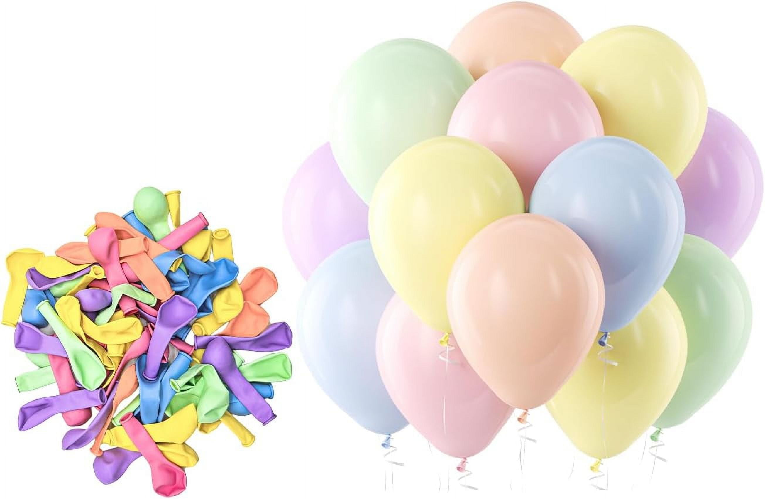 Assorted rainbow latex balloons, round helium bright balloons for ...