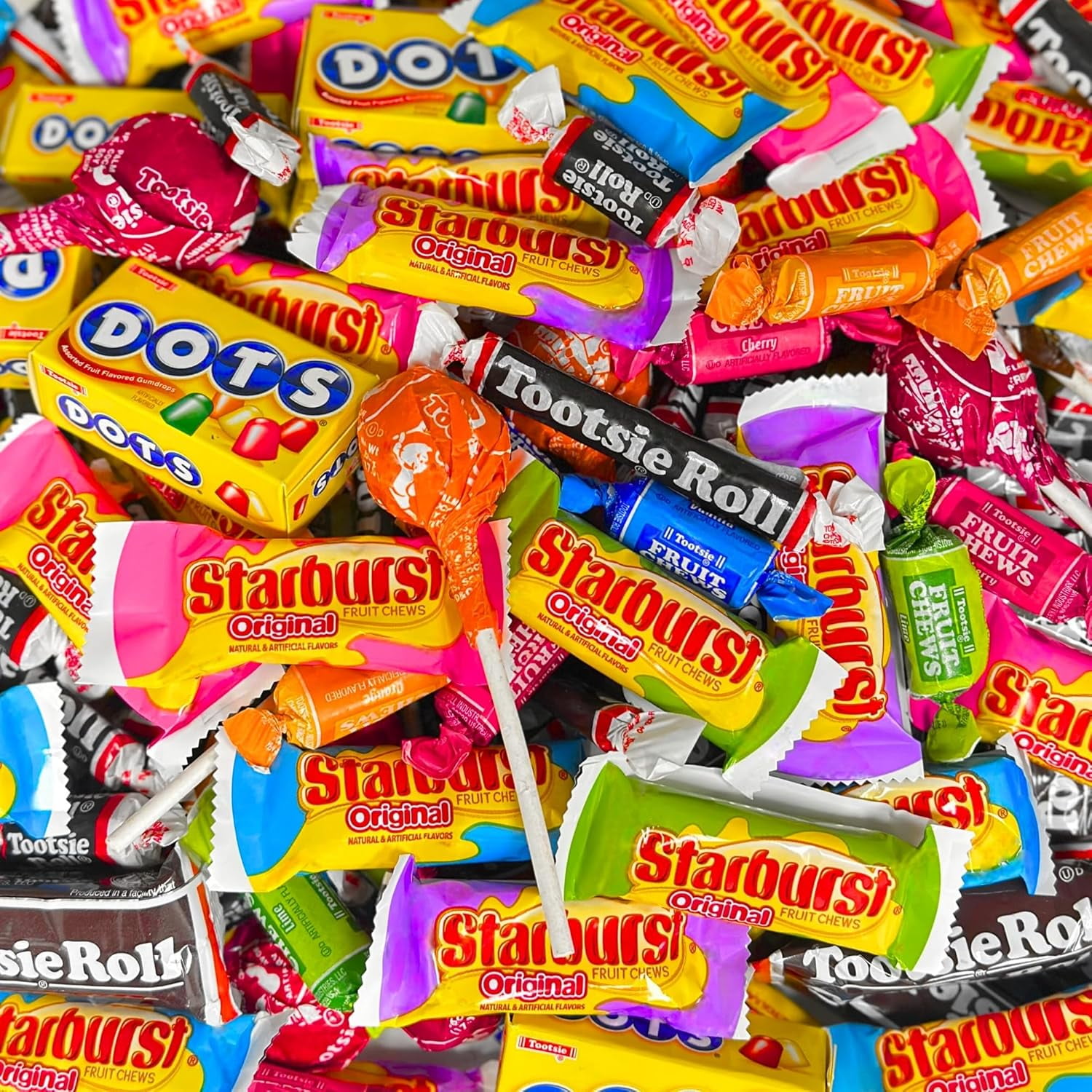 Assortit 1.5 lb Candy Mix with Starburst, Tootsie Rolls, Dots & Pops ...