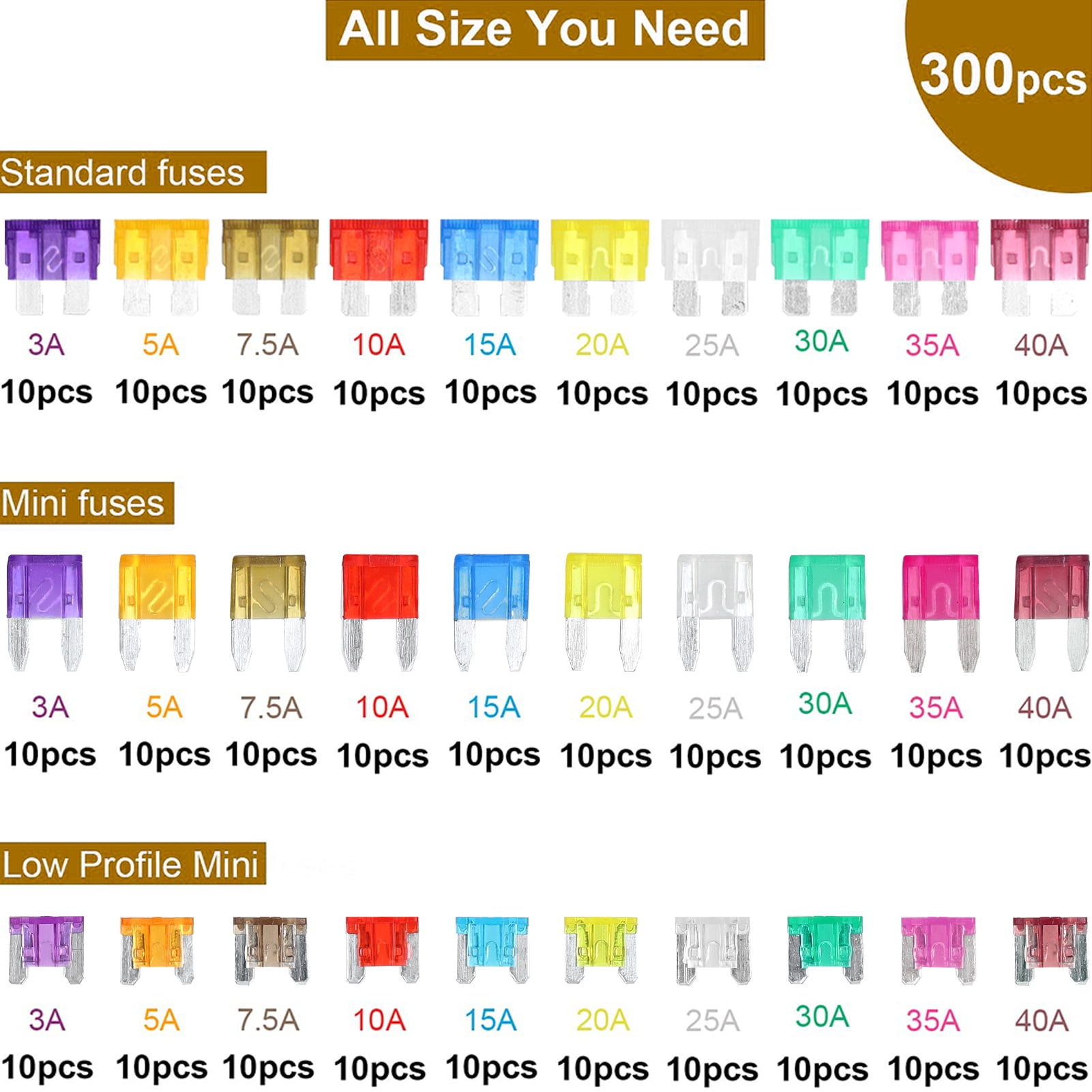 Assortment 300pcs Assortment Kit Plug-in Blade With 2 Circuit Testers ...