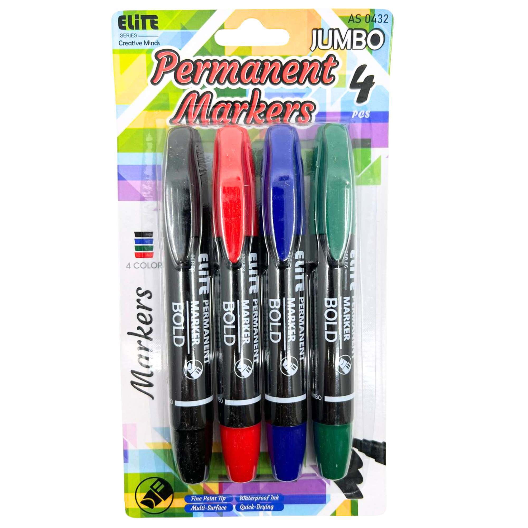 Assortment Permanent Markers: 4CT - Walmart.com