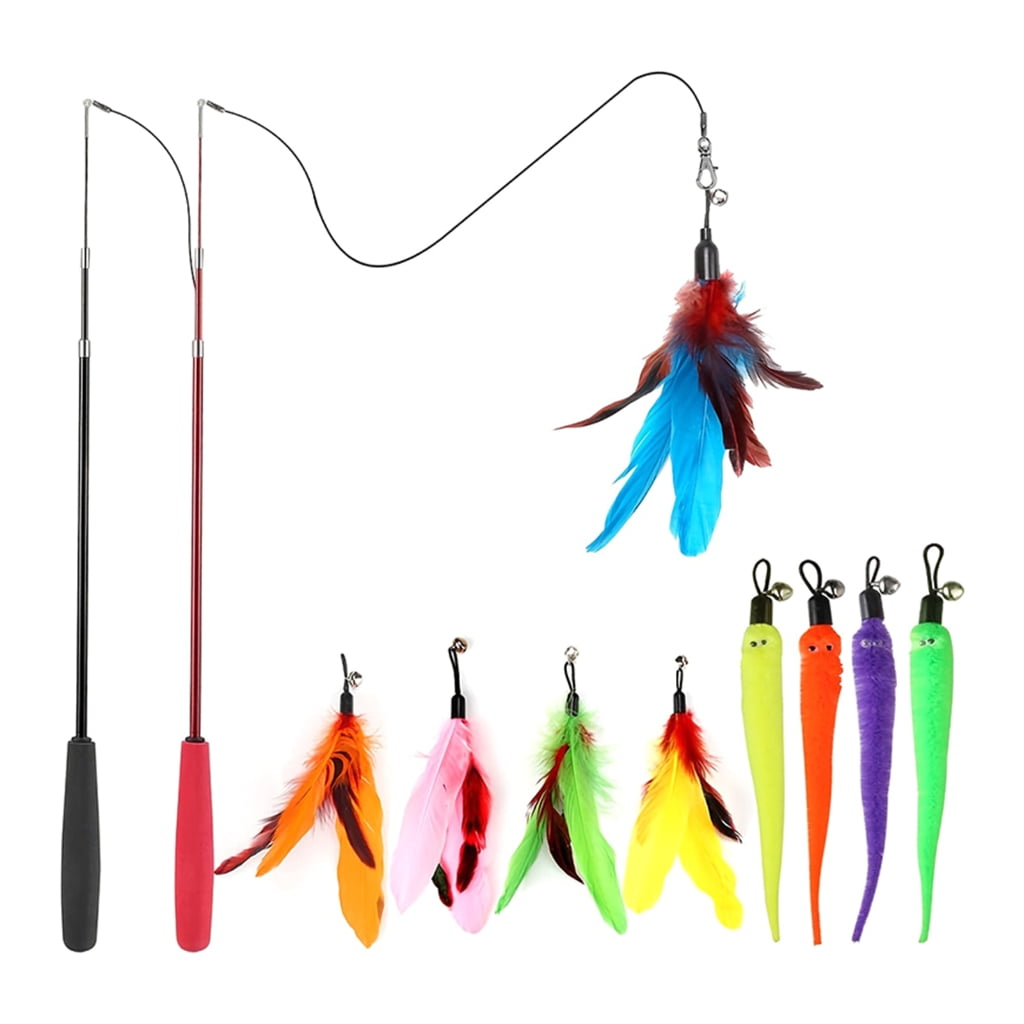 Assortments of 13 Teaser Wand Refills Extensions Worms Replacements ...