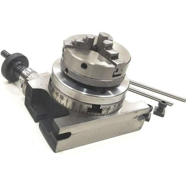 Assorts HV 3"/ 75 mm Rotary Milling Table-4 Slots With Back Plate (with ...
