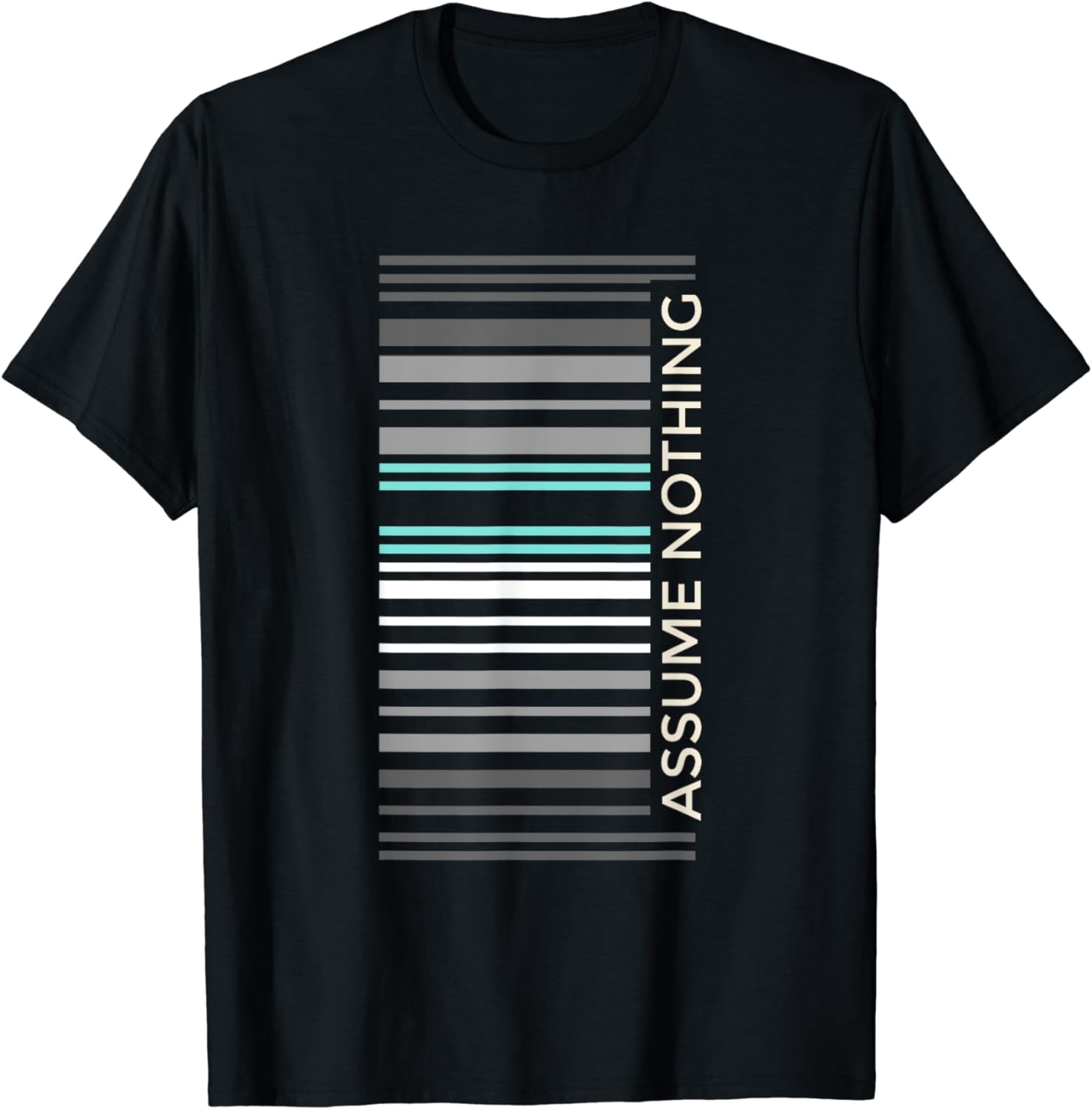 Assume Nothing Gender Non Binary Pride LGBTQ Demiboy Flag T-Shirt ...