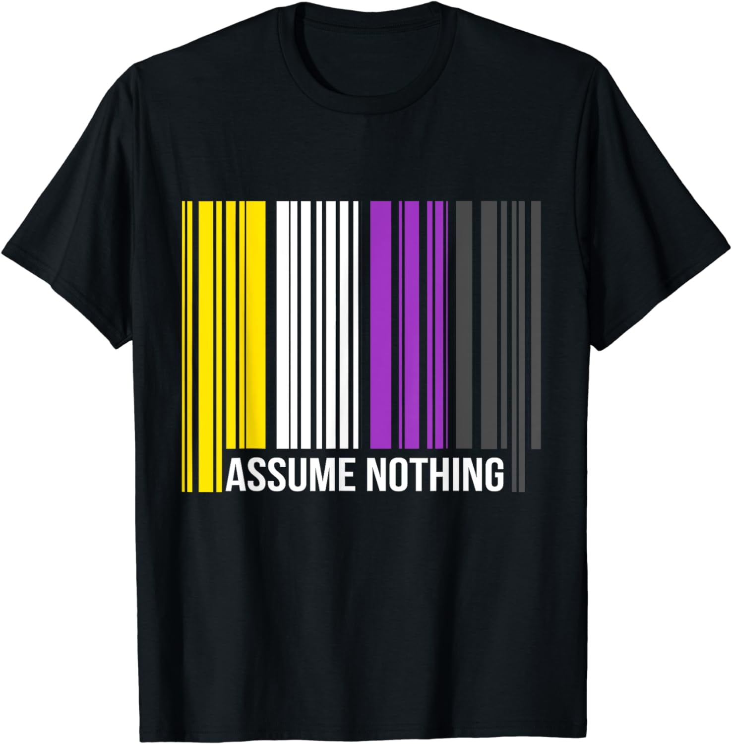 Assume Nothing Genderfluid Third Gender Funny Non Binary T-Shirt ...