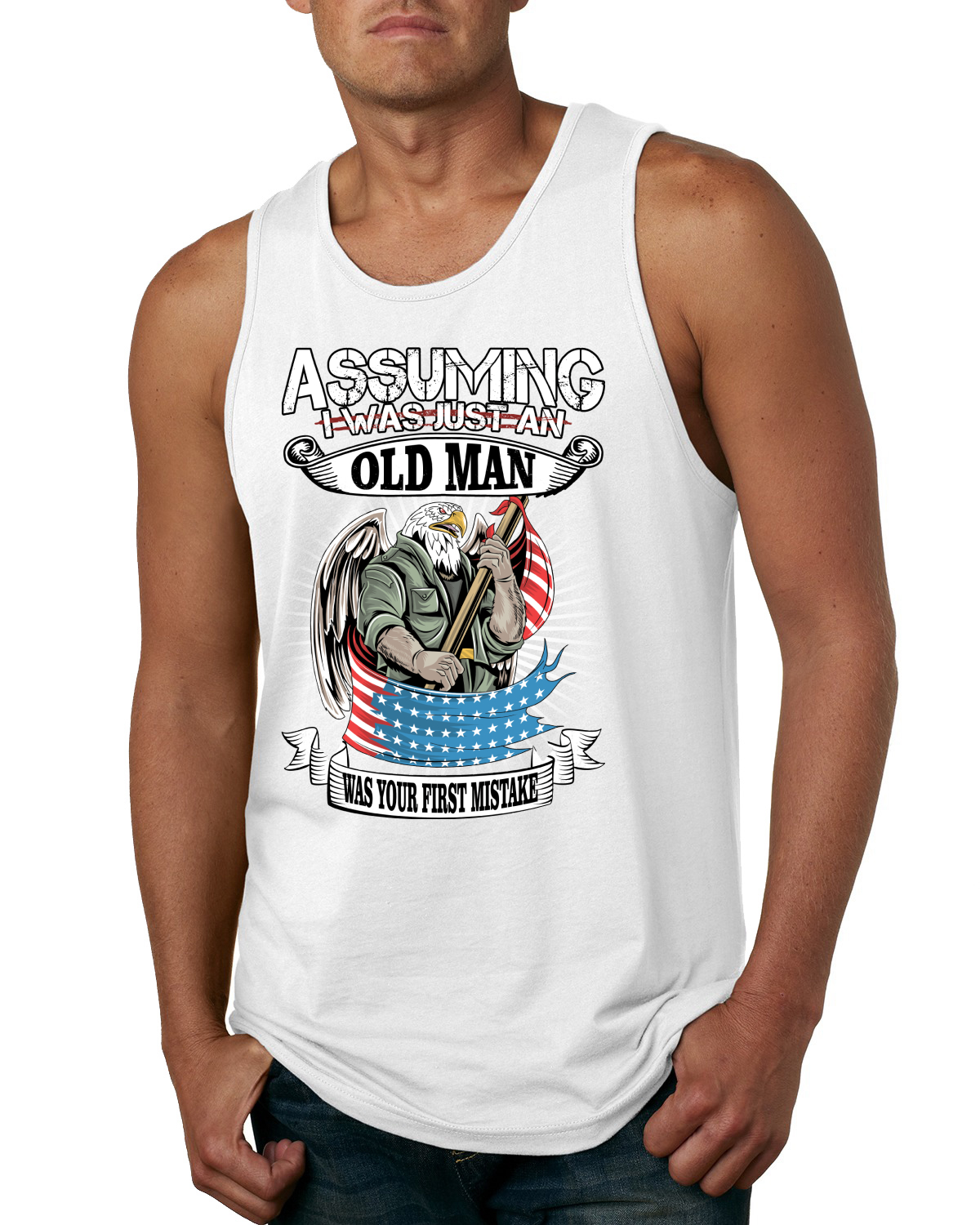 Assuming I Was Just An Old Man Joke Americana / American Pride Mens ...
