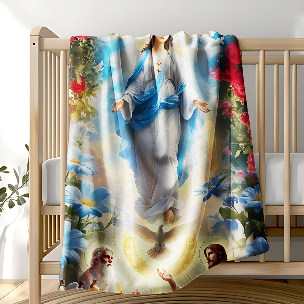 Assumption of the Virgin Mary Flannel Blanket - Glorious Ascent with ...