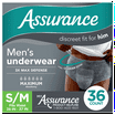 Assurance Men's Overnight Incontinence Underwear, L/XL , Ultimate ...