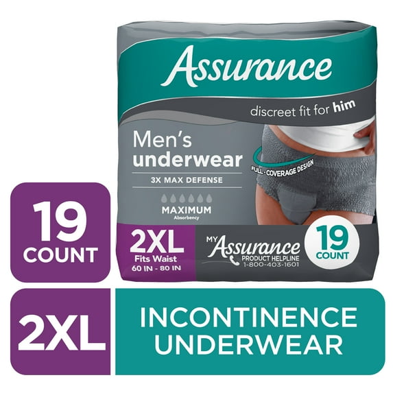 Assurance Men's Incontinence Underwear XXL with High Absorbency ...