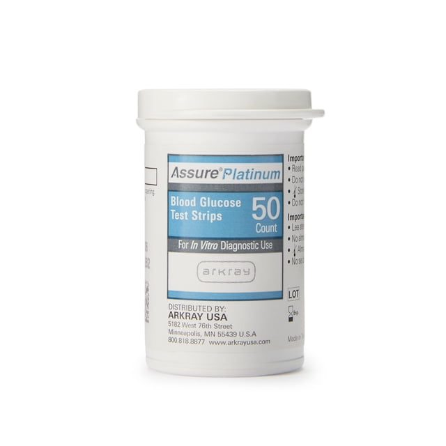 Arkray Assure Platinum Diabetic Test Strips, Precision Blood Glucose ...