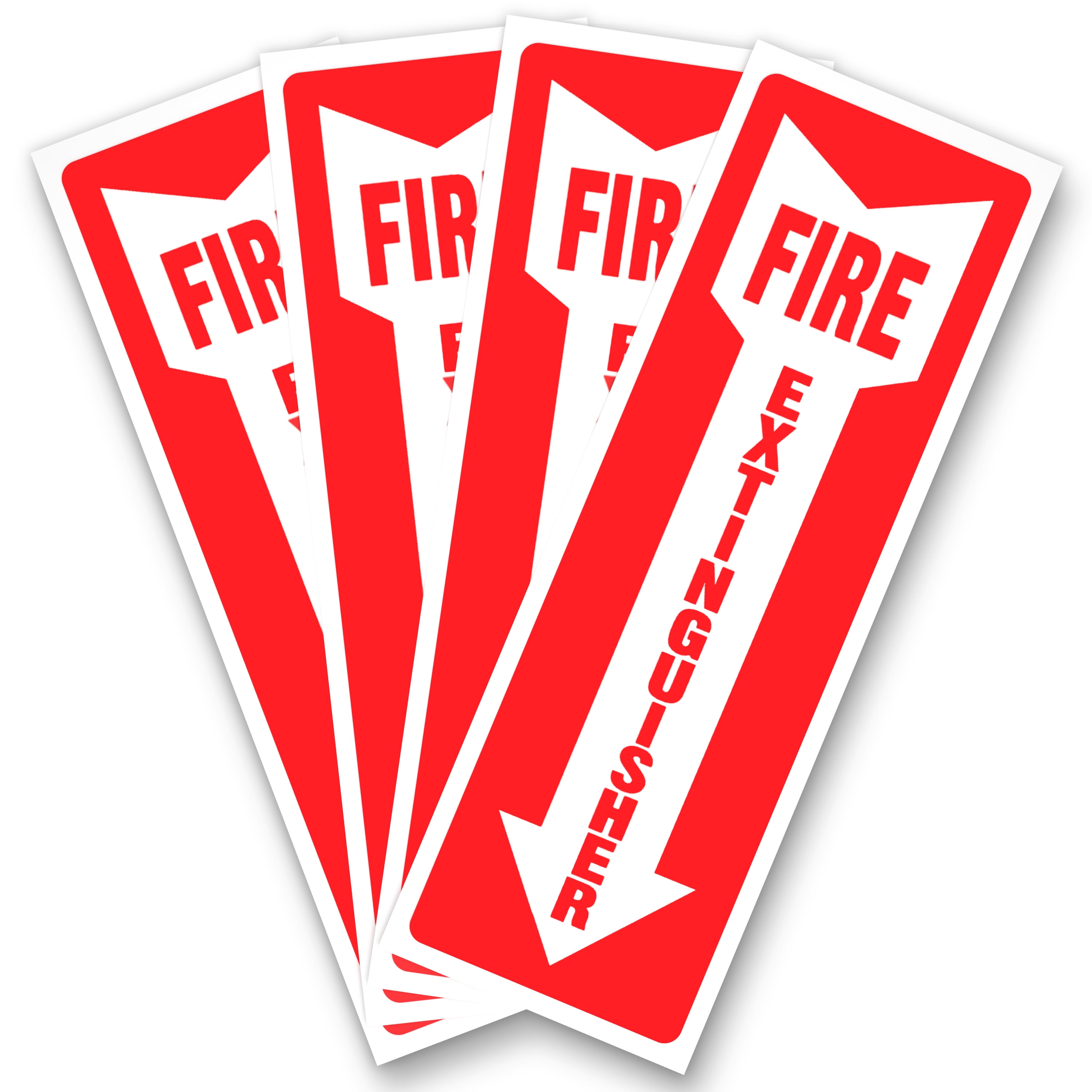 Assured Signs Fire Extinguisher Sign Stickers | 4 by 12" | 5 Mil Vinyl ...