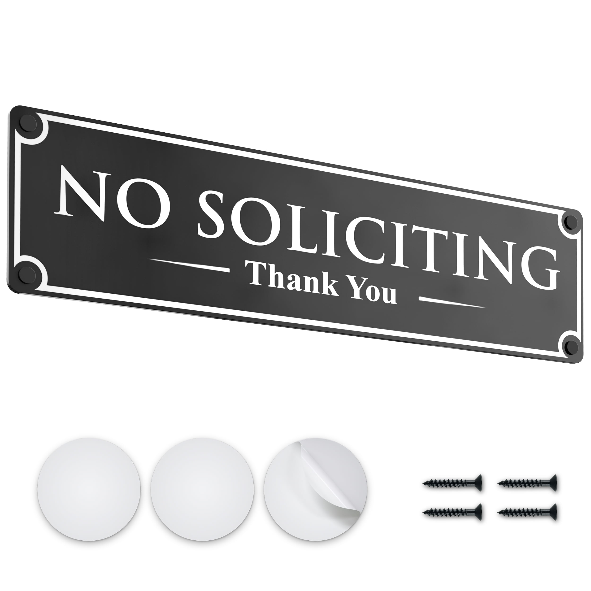 "Assured Signs Outdoor No Soliciting Warning Sign for Residence | 2.2 x ...