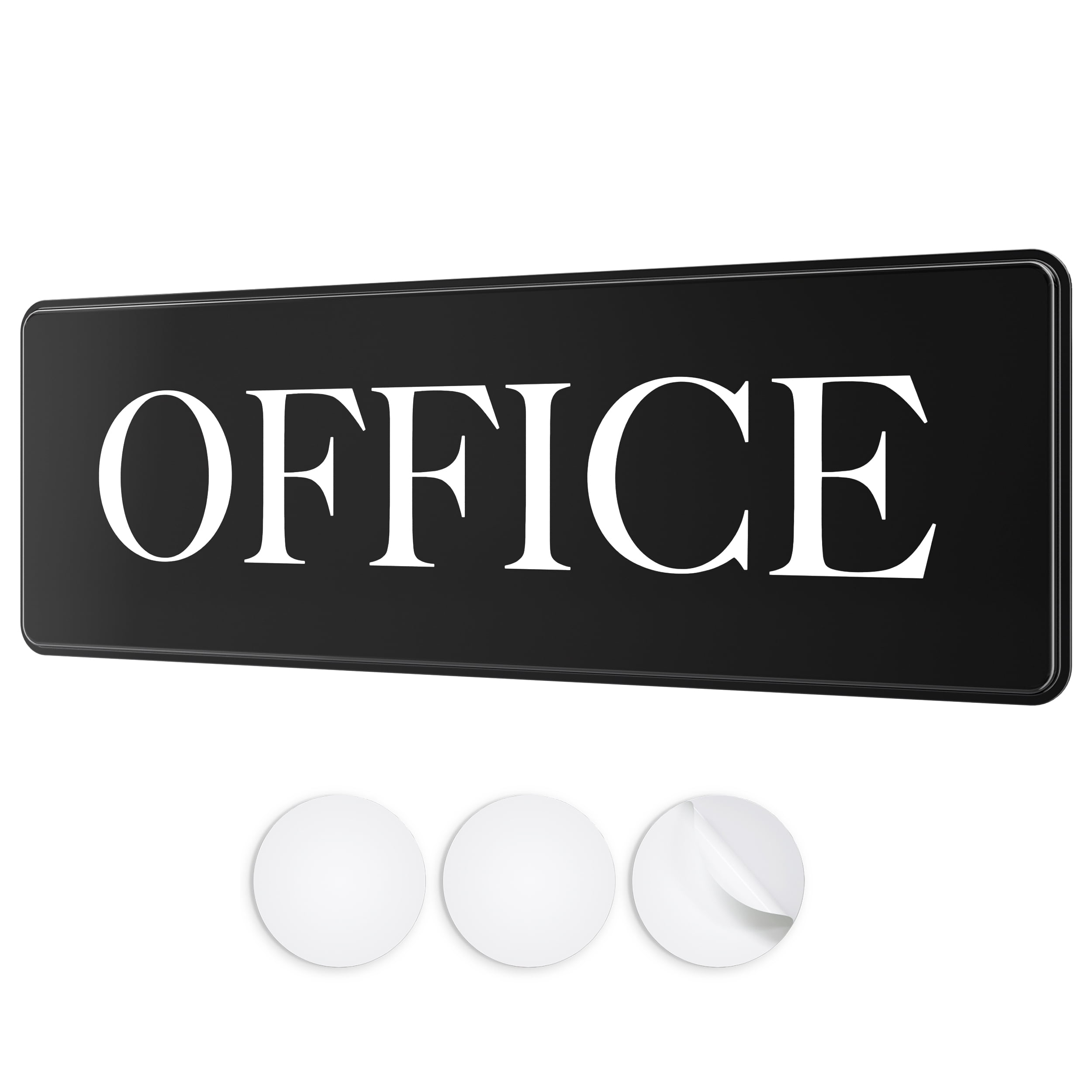 Assured Signs Professional Office Door/Wall Sign | 9x3" Black Acrylic ...