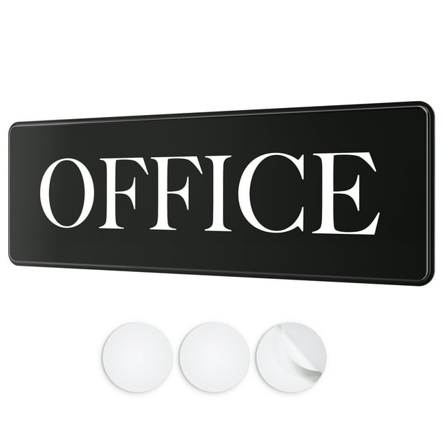 Assured Signs Professional Office Door/Wall Sign | 9x3" Black Acrylic ...